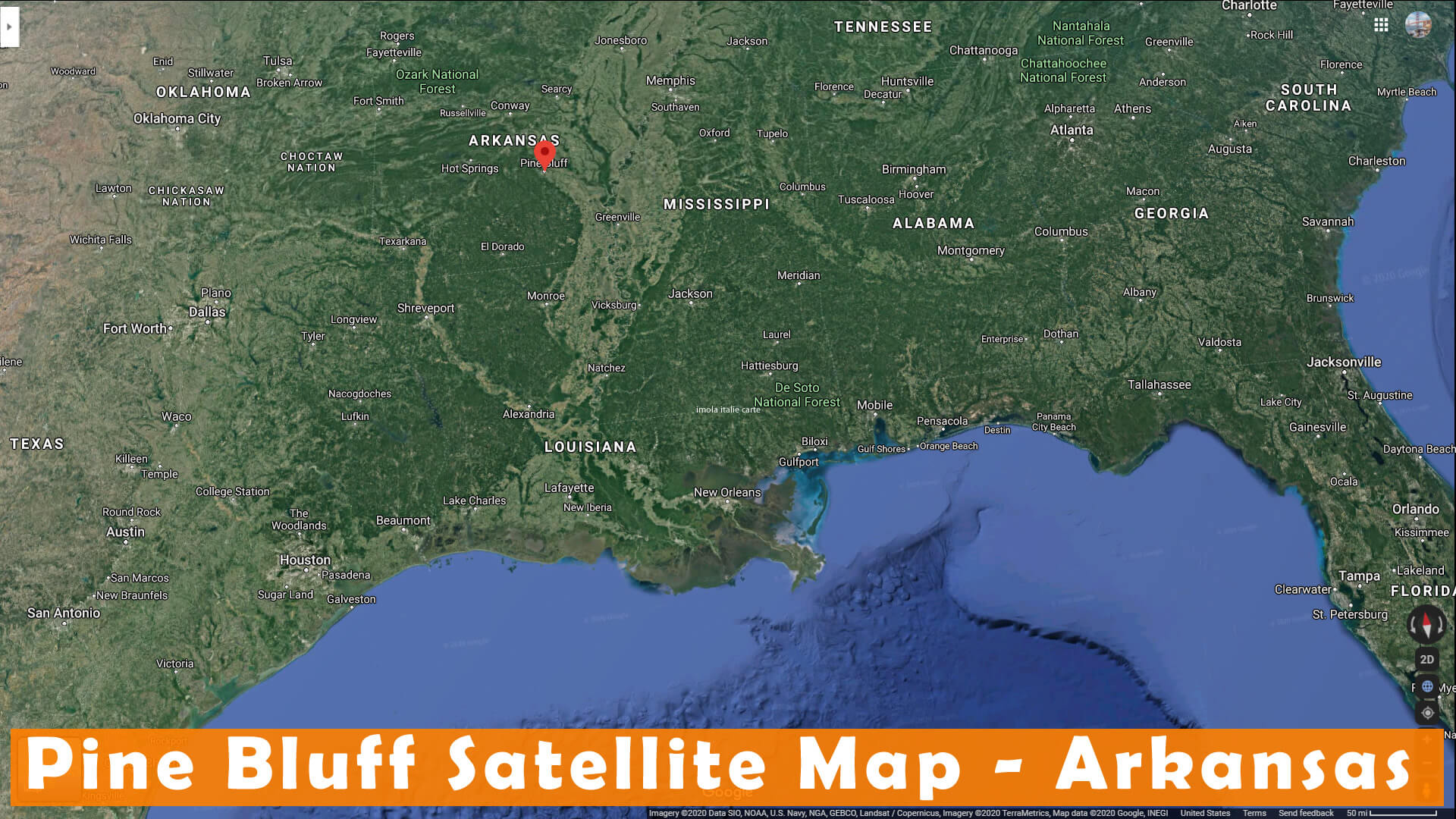 Pine Bluff, Arkansas Map
