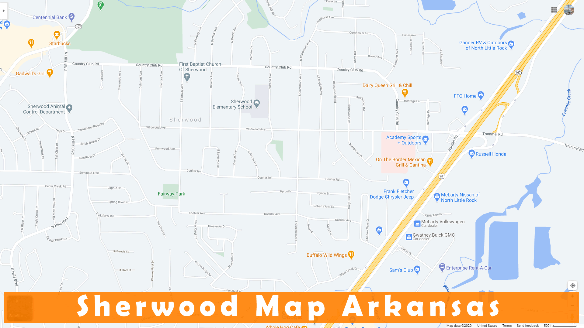 Sherwood, Arkansas Map