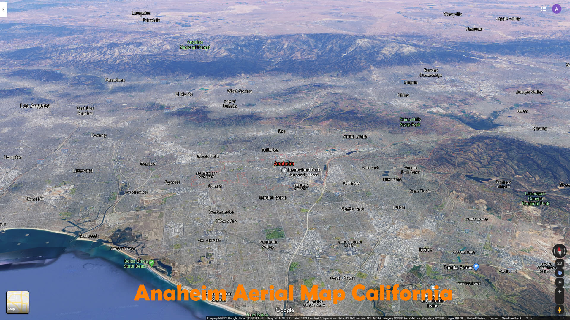 Anaheim, California Map