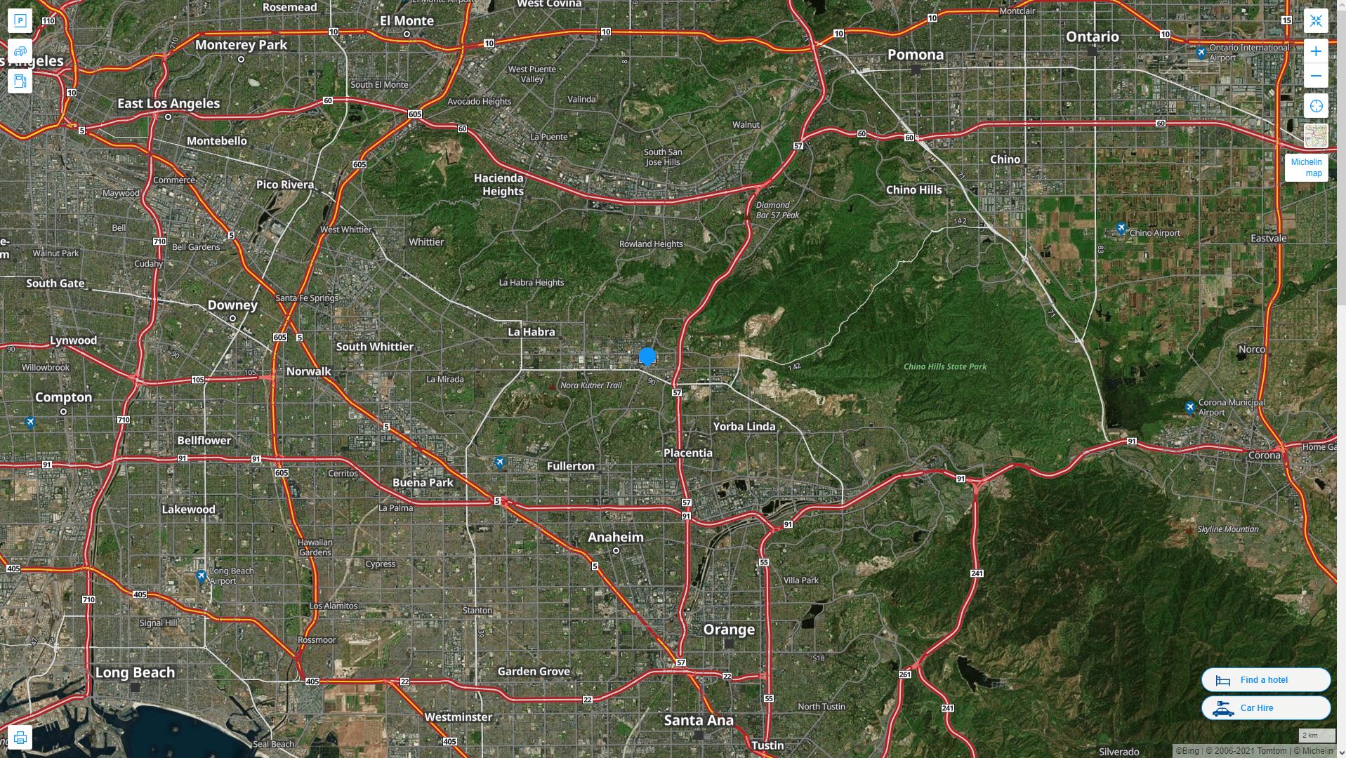 Brea, California Map