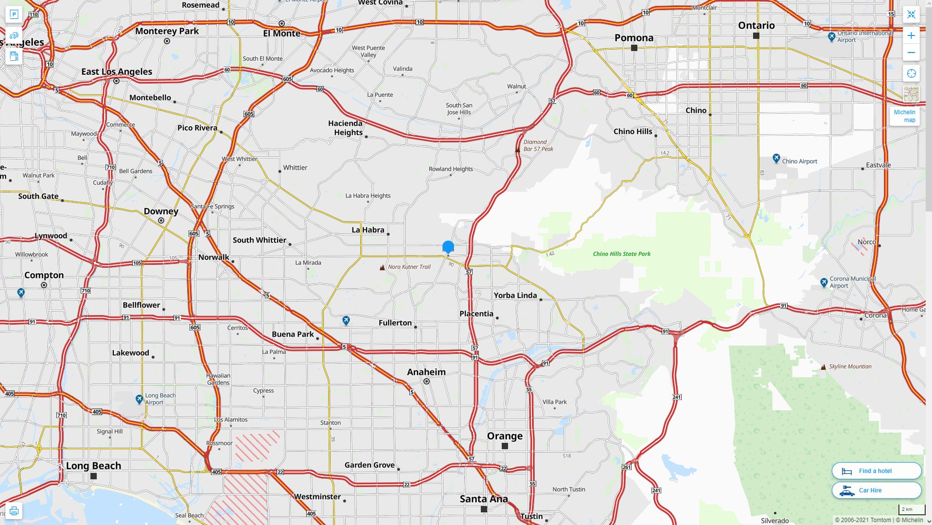 Brea, California Map