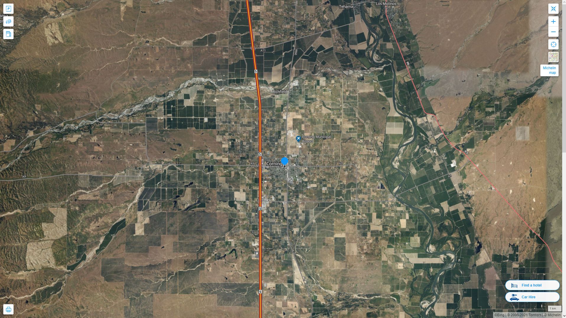 Corning, California Map