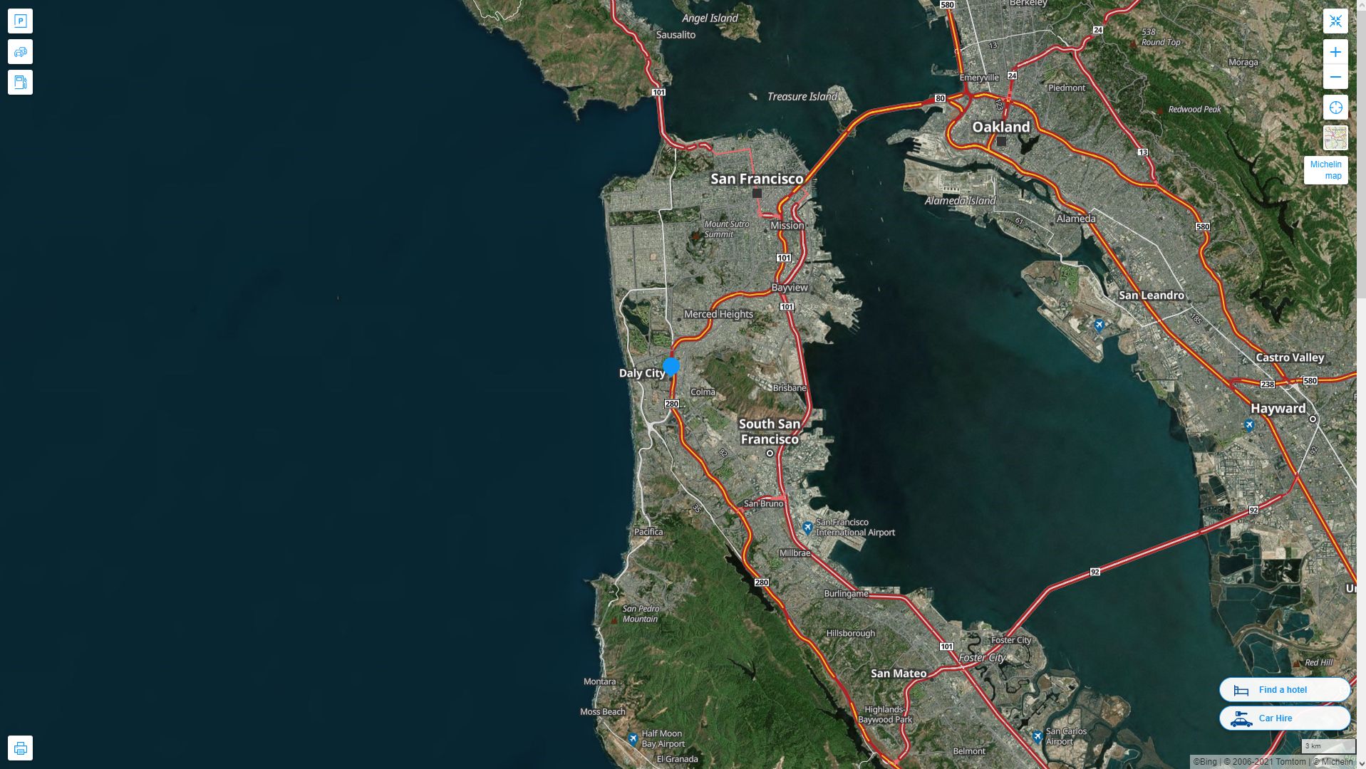 Daly City, California Map