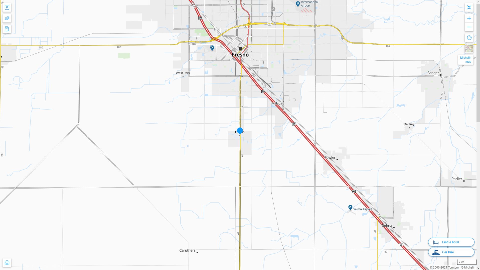 Easton, California Map