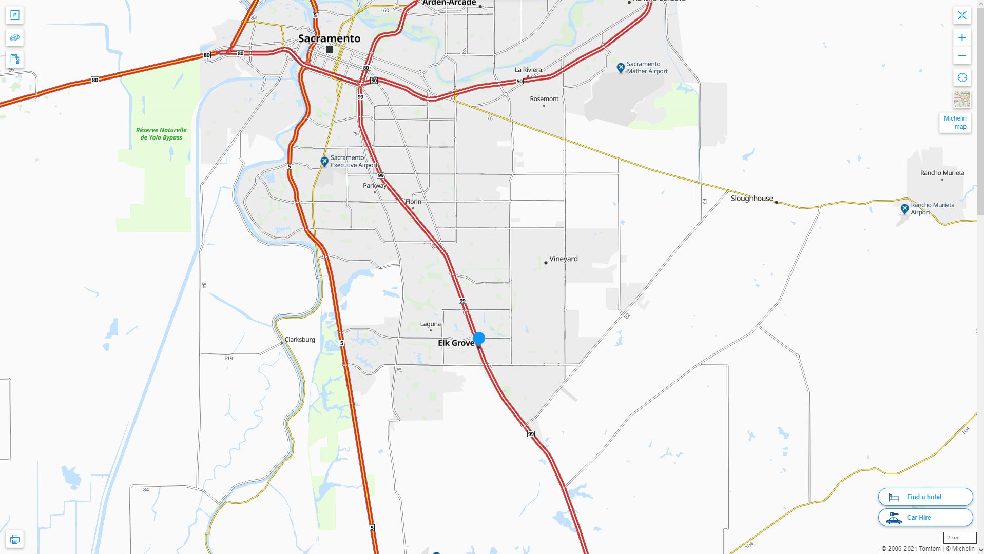 Elk Grove, California Map
