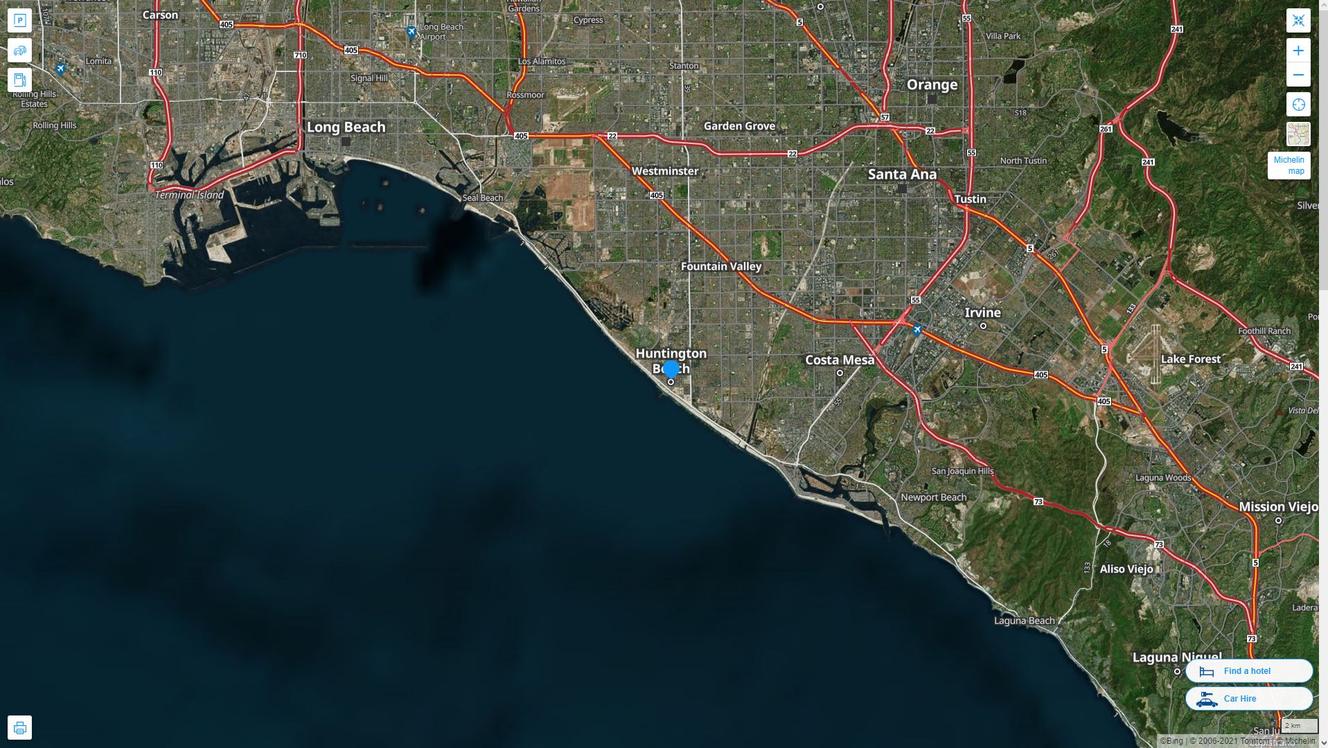 Huntington Beach, California Map