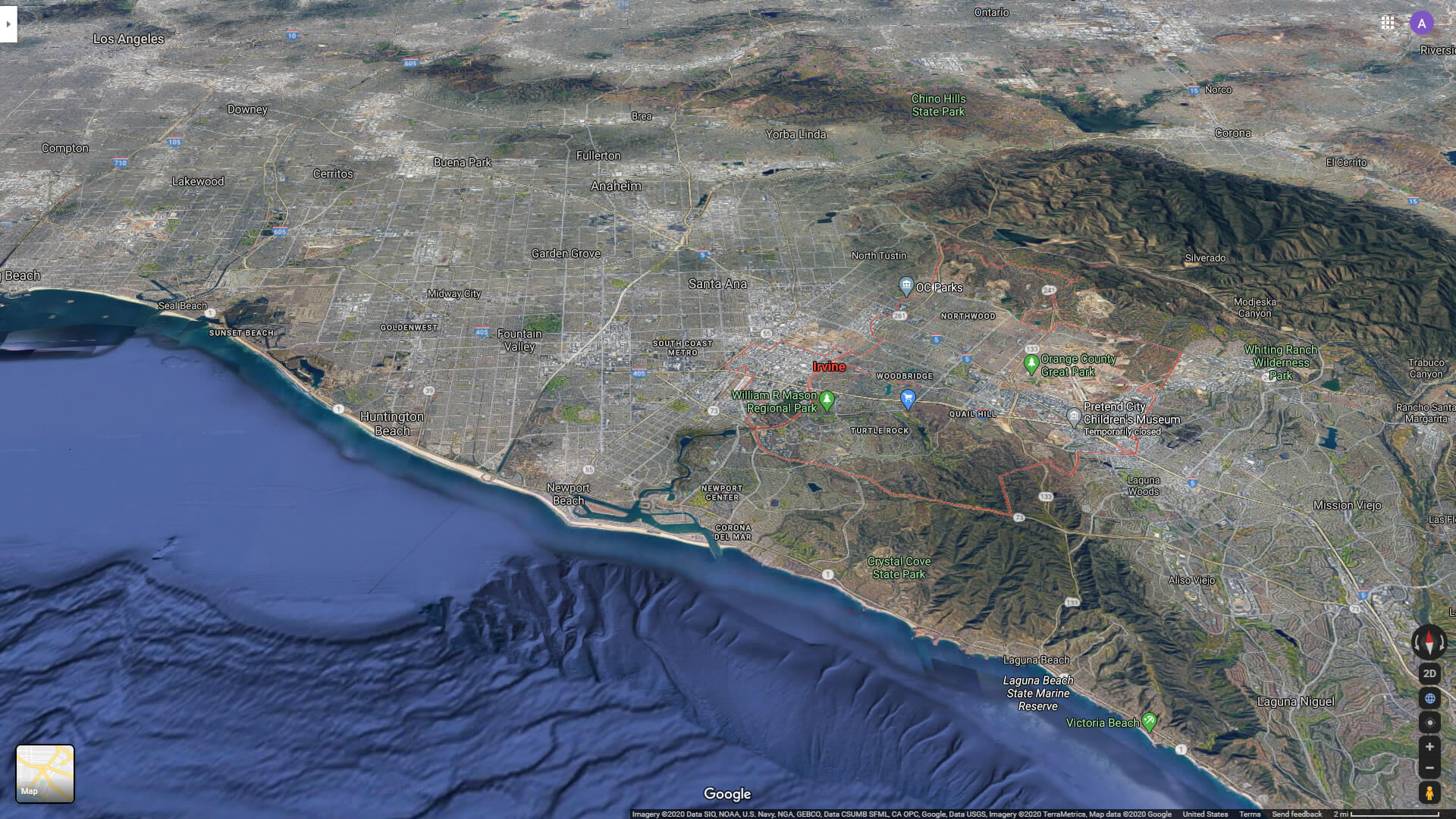 Irvine, California Map