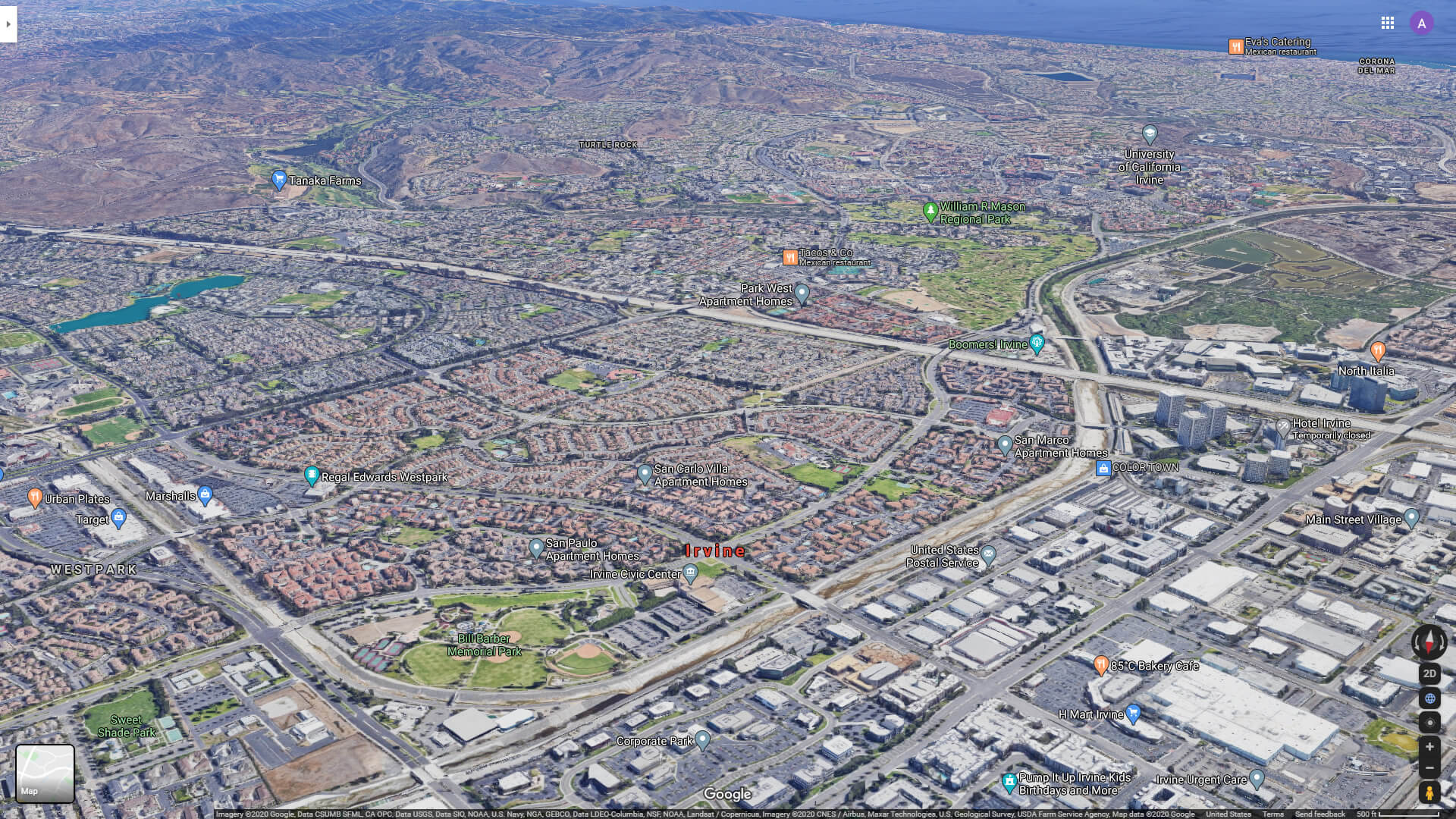 Irvine, California Map
