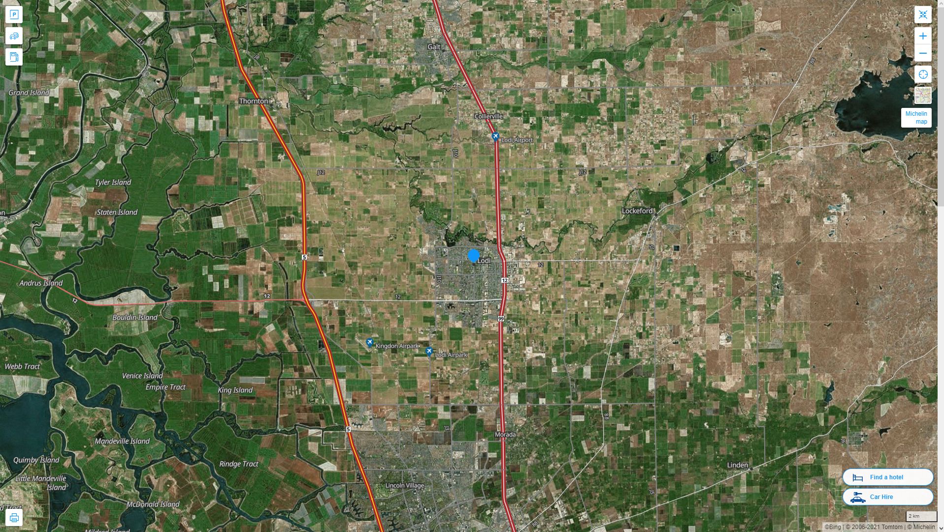 Lodi, California Map