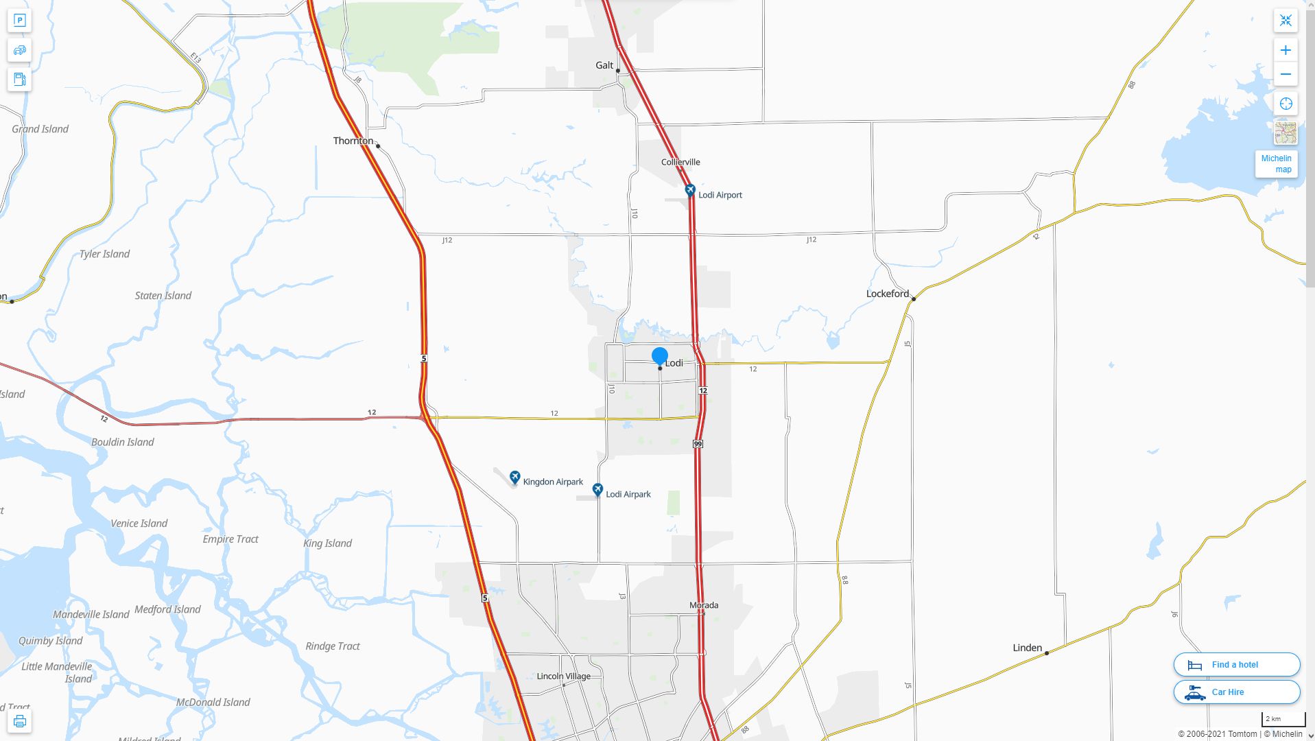 Lodi, California Map