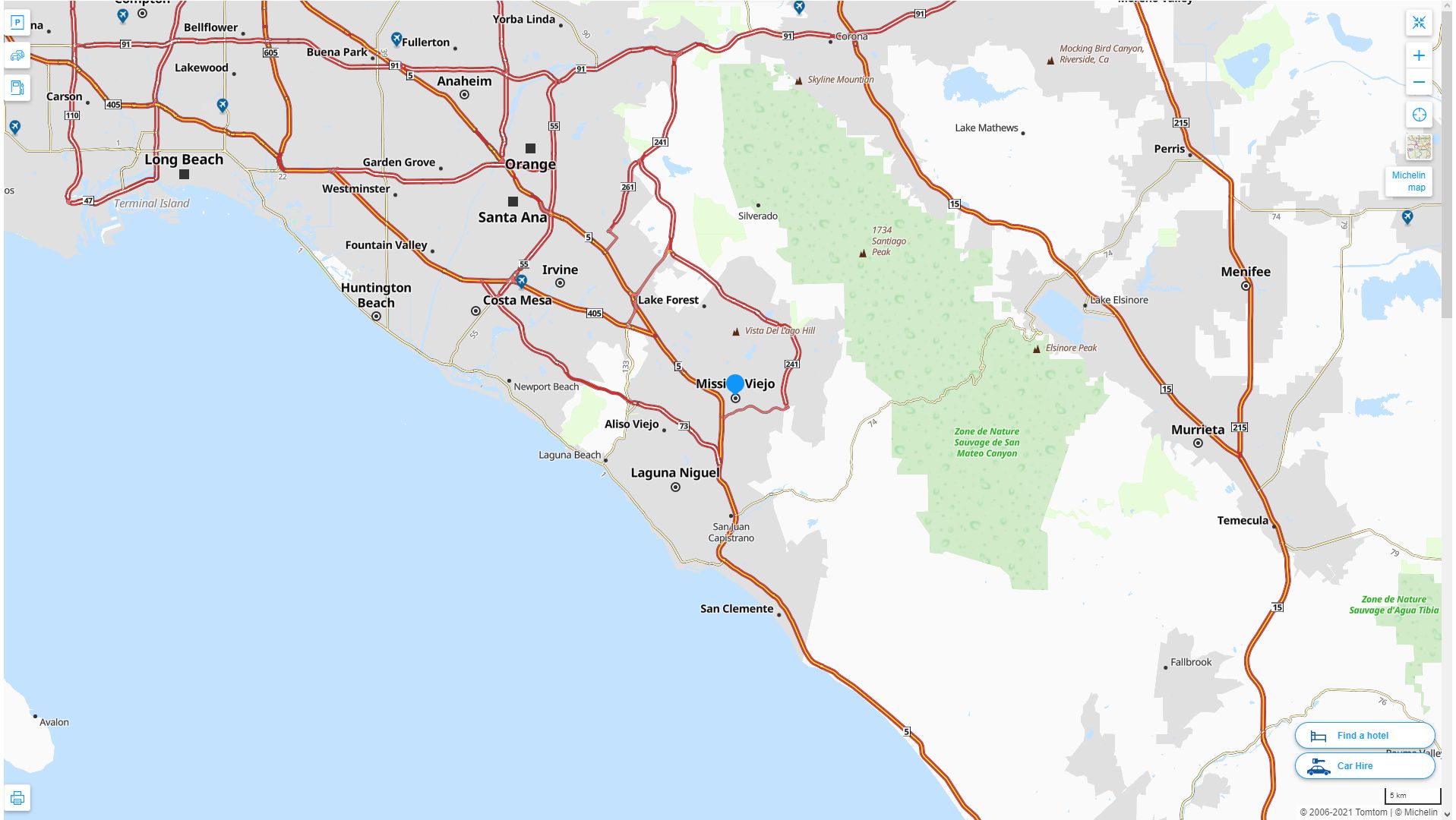 Mission Viejo, California Map