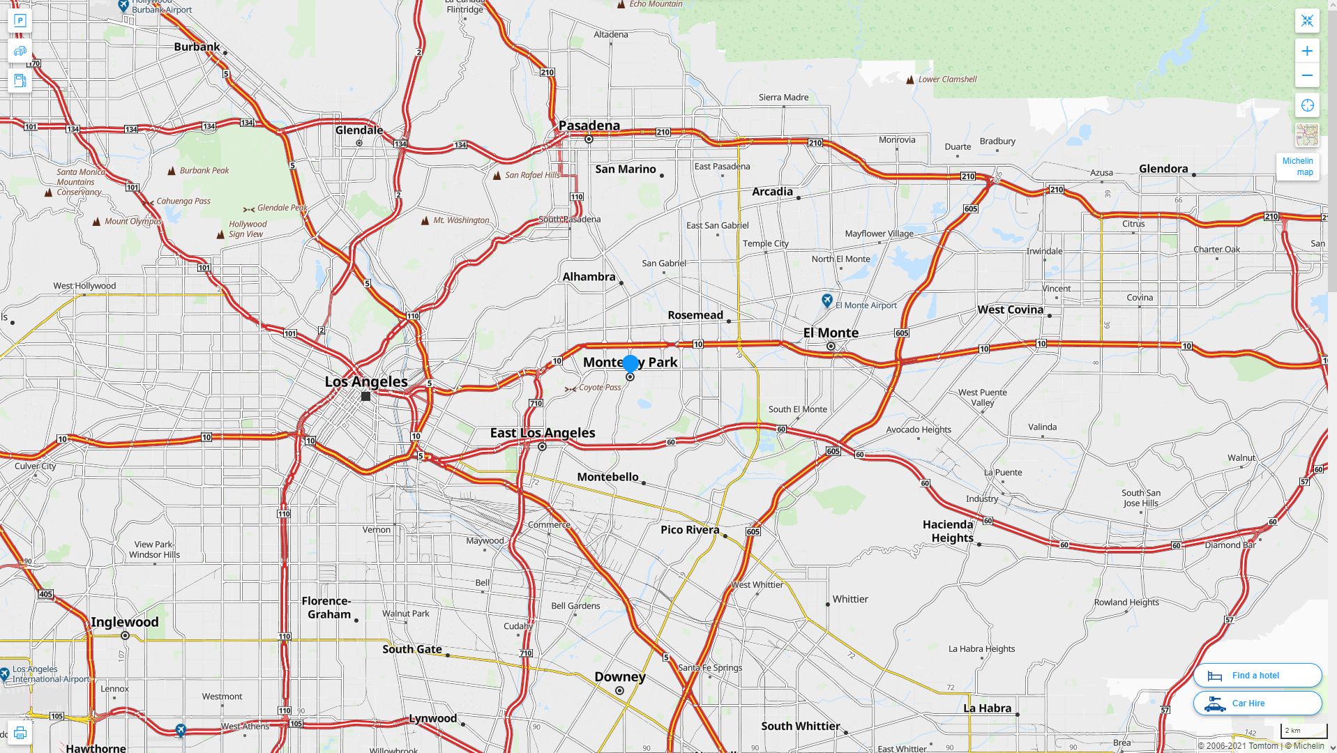 Monterey Park, California Map