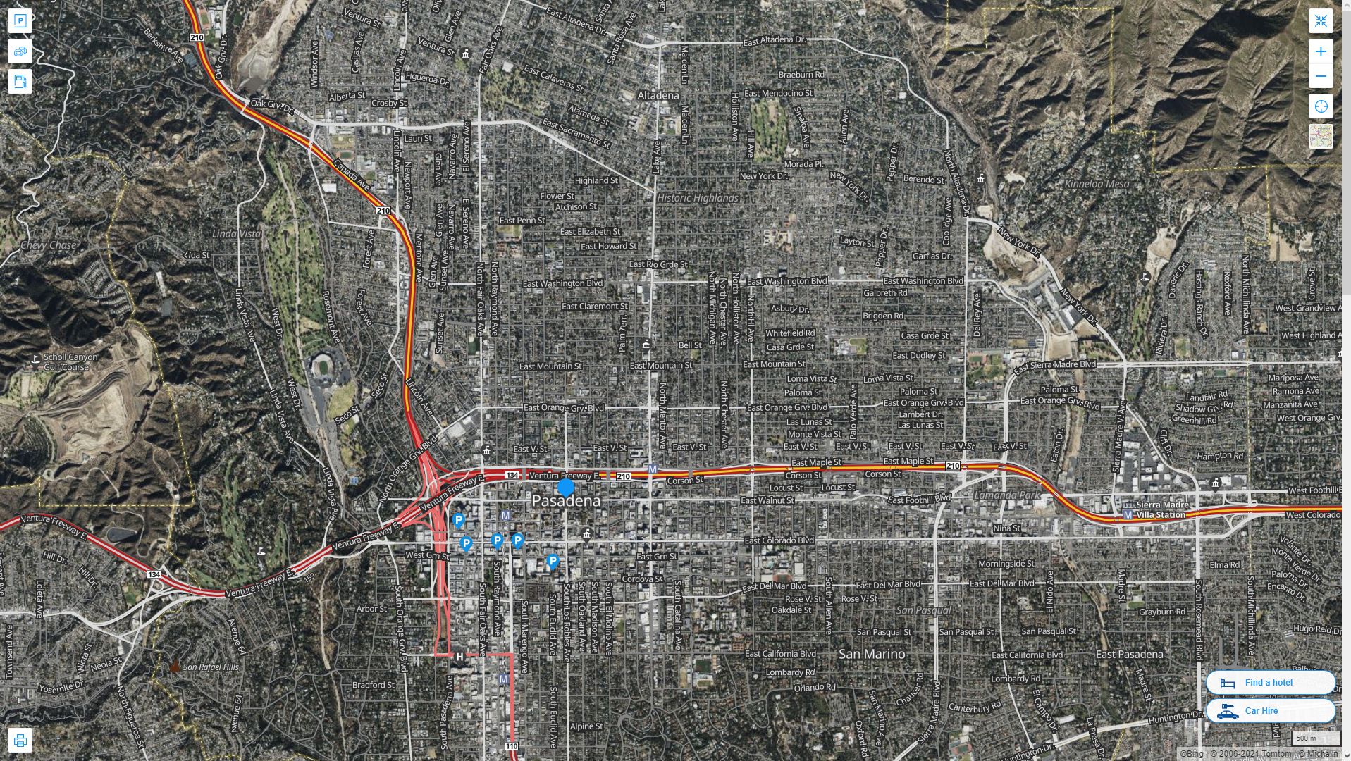 Pasadena, California Map