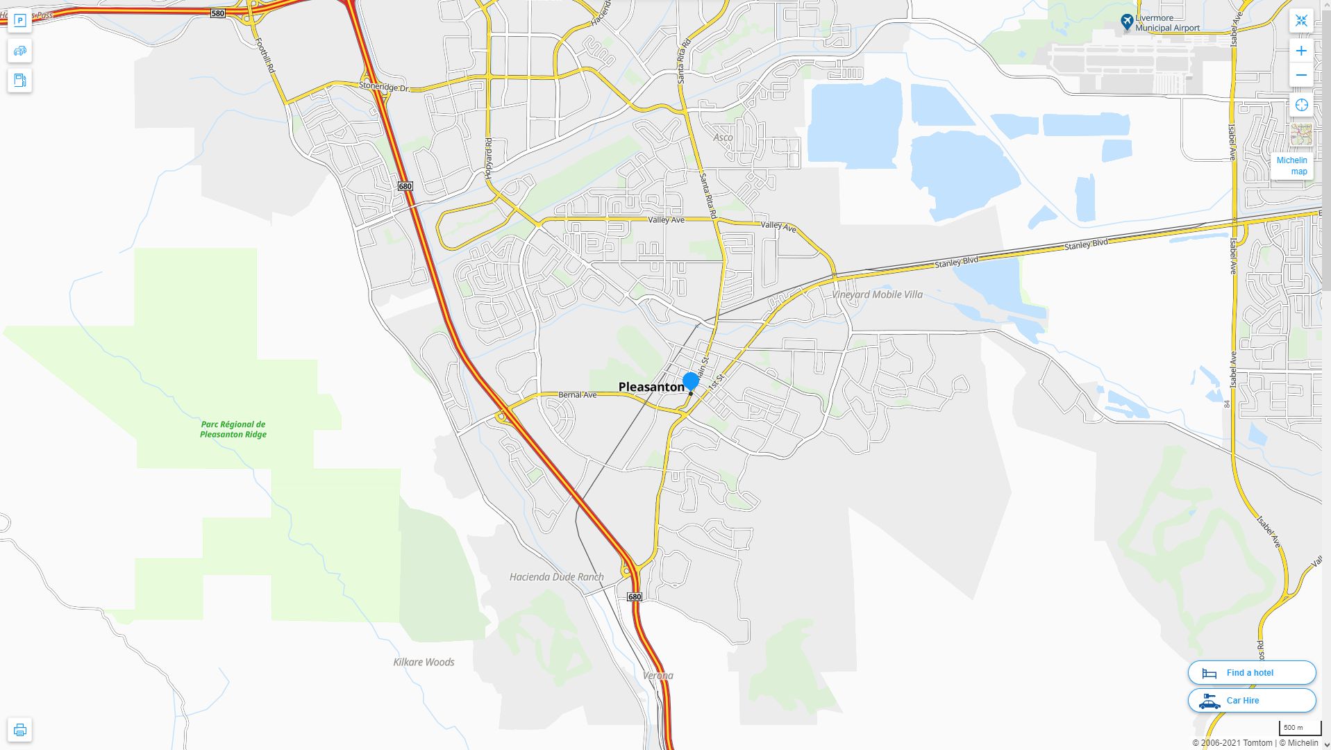 Pleasanton, California Map