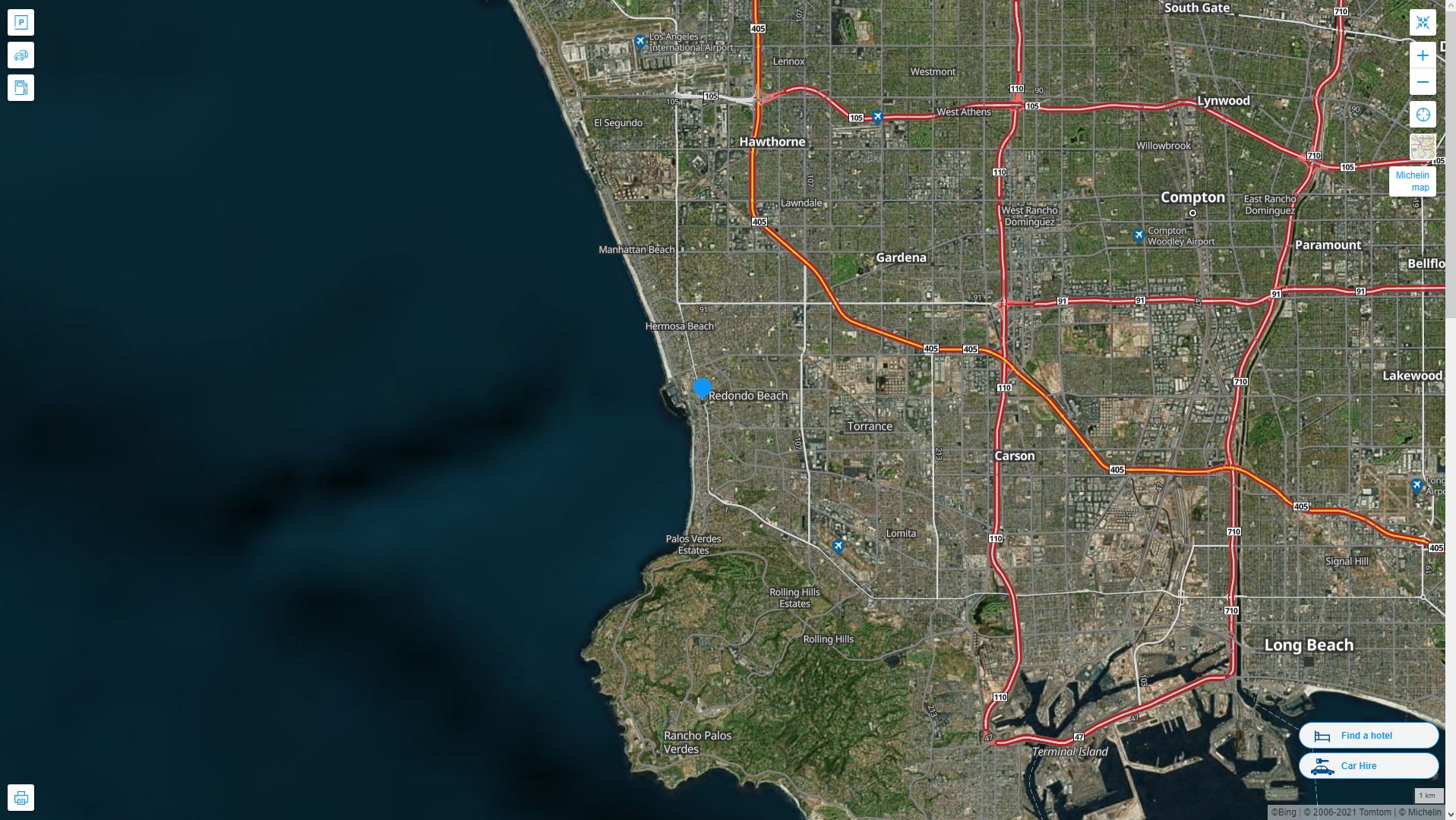 Redondo Beach, California Map