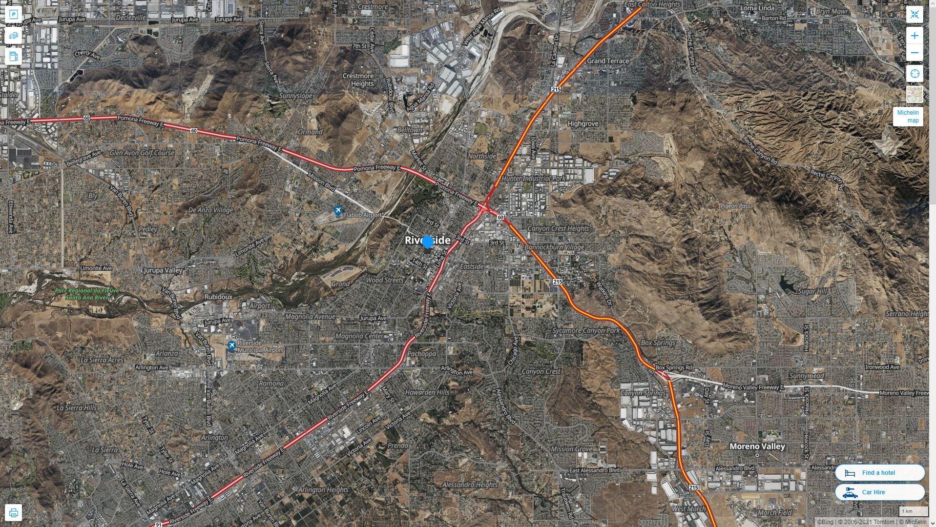 Riverside, California Map