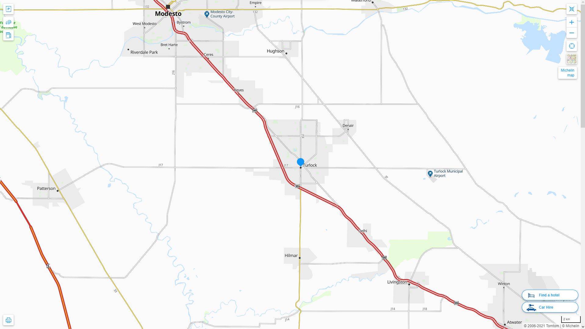 Turlock, California Map