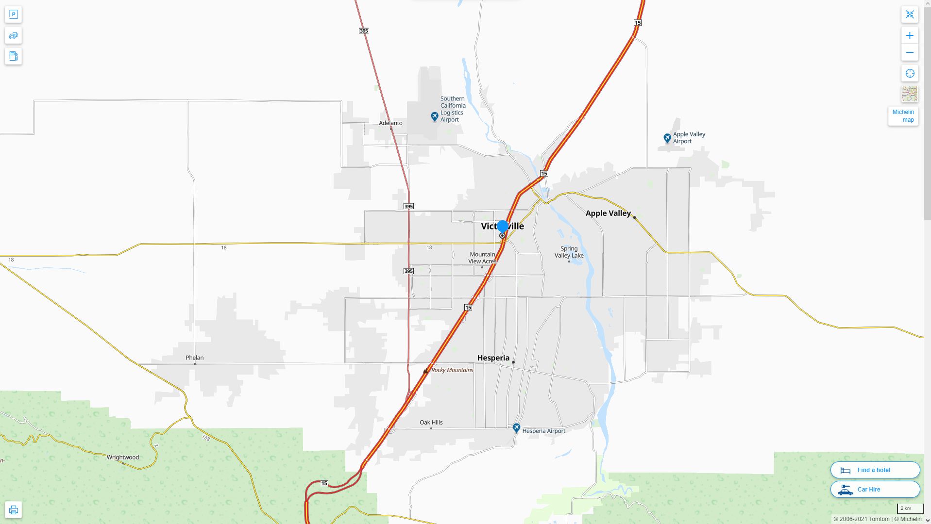 Victorville, California Map