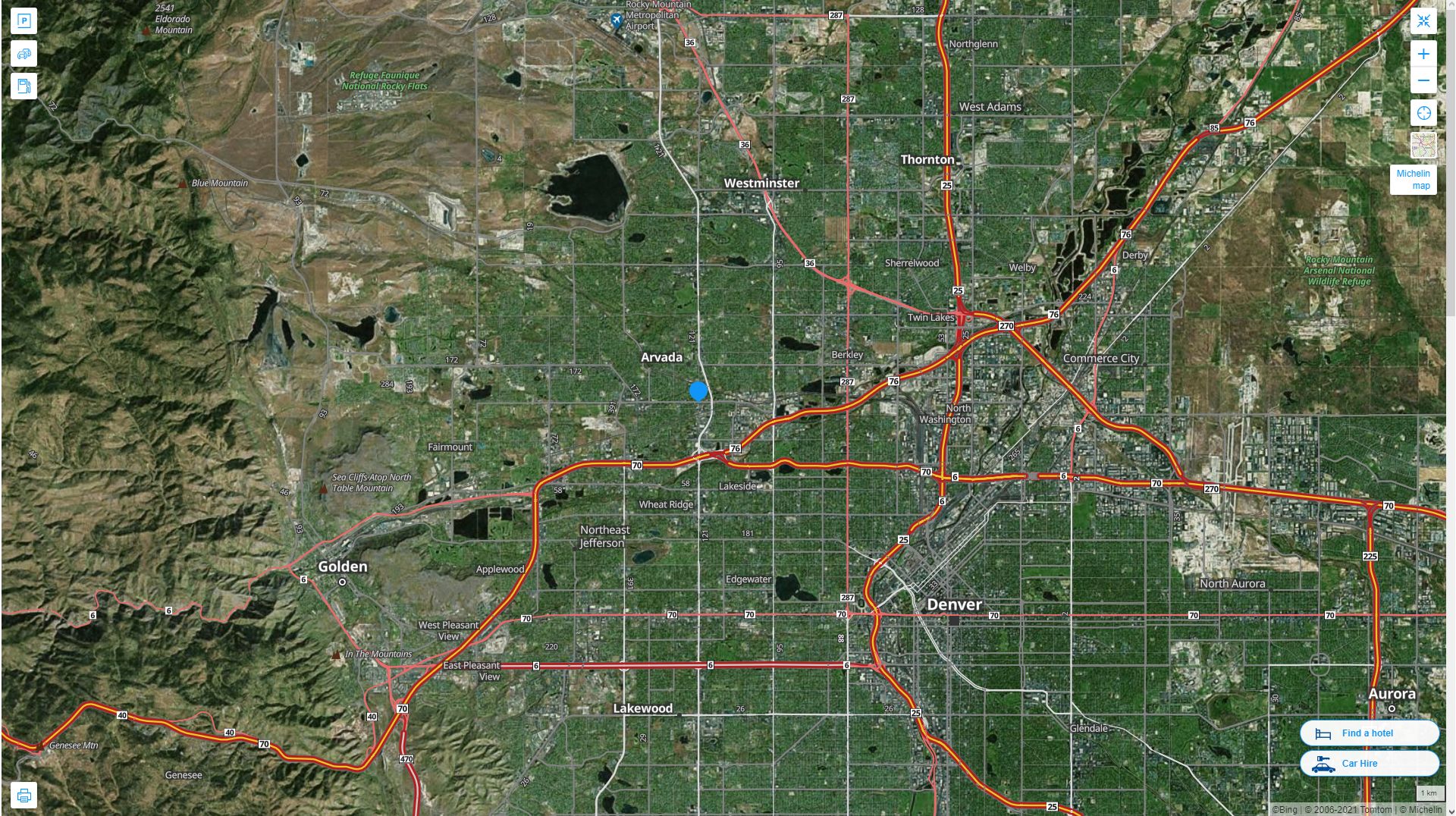 Arvada, Colorado Map