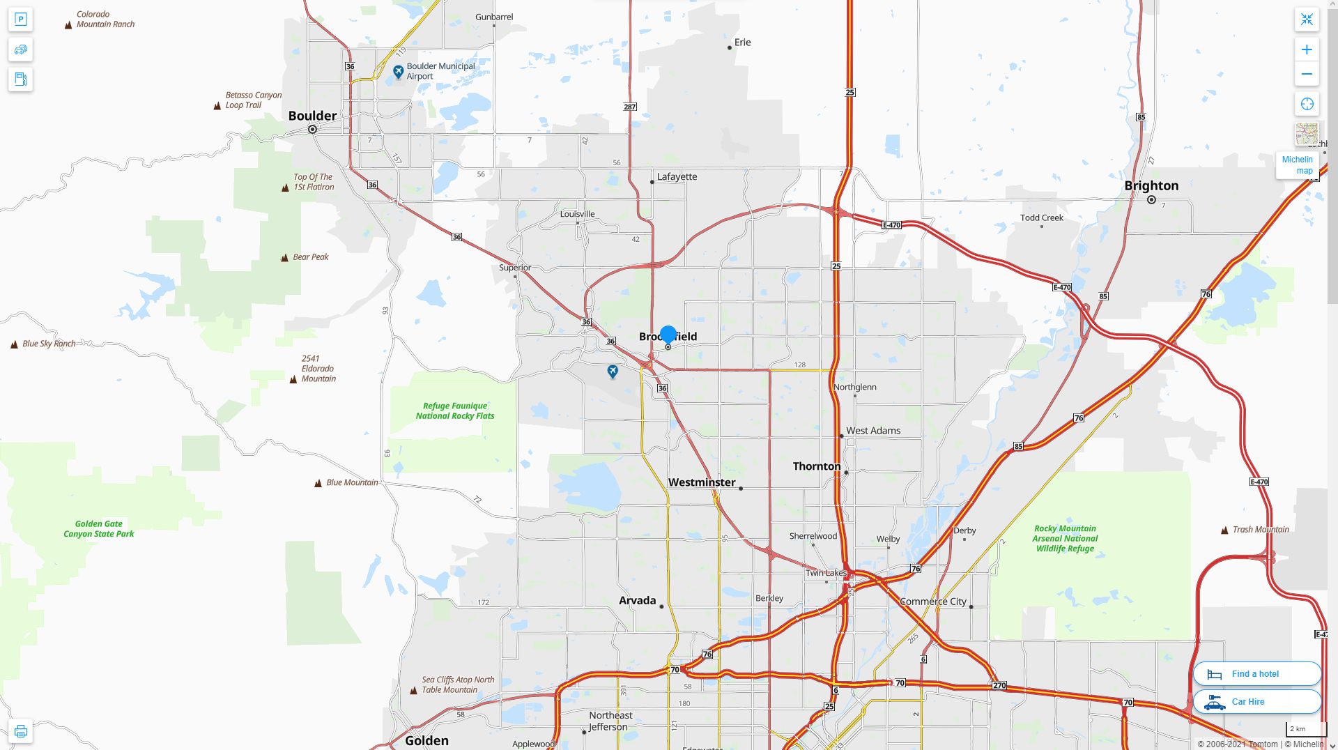Broomfield, Colorado Map
