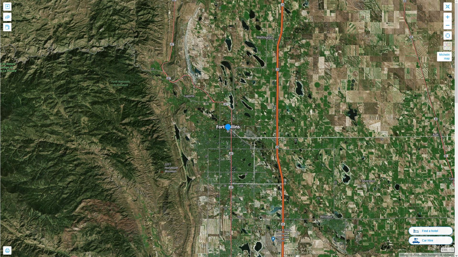 Fort Collins, Colorado Map