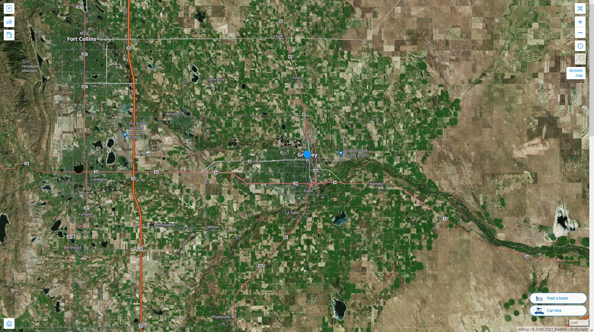 Greeley, Colorado Map
