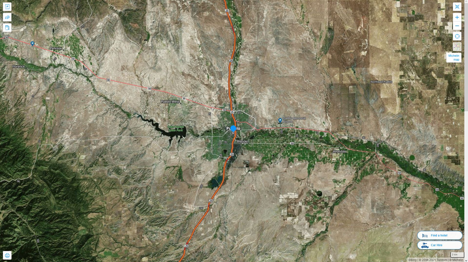 Pueblo, Colorado Map