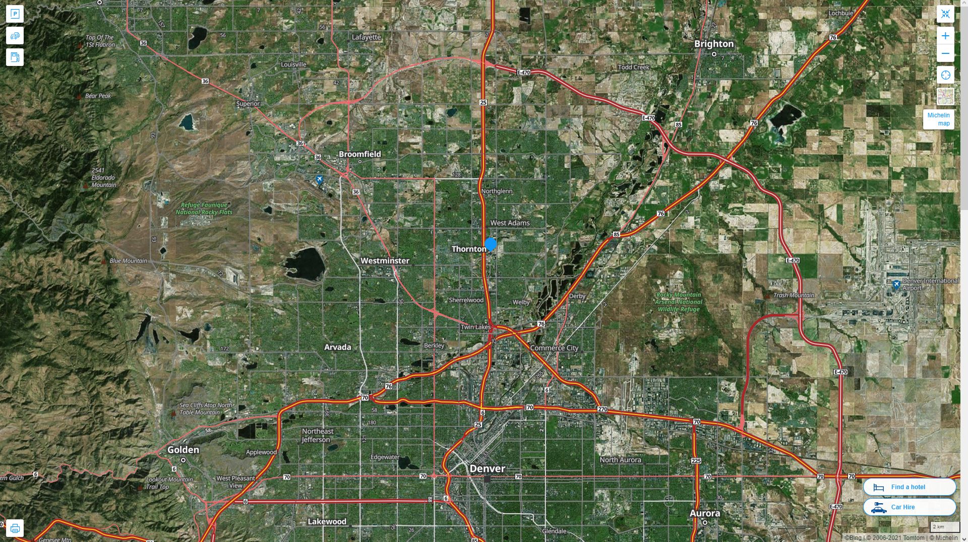 Thornton, Colorado Map