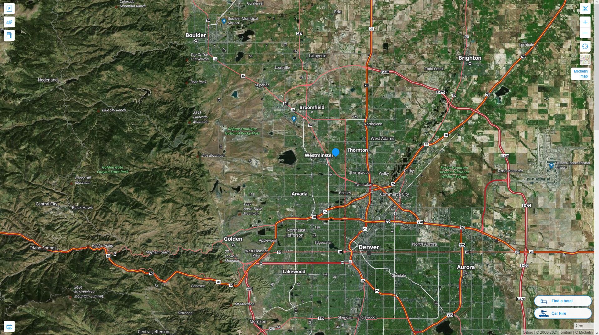Westminster, Colorado Map