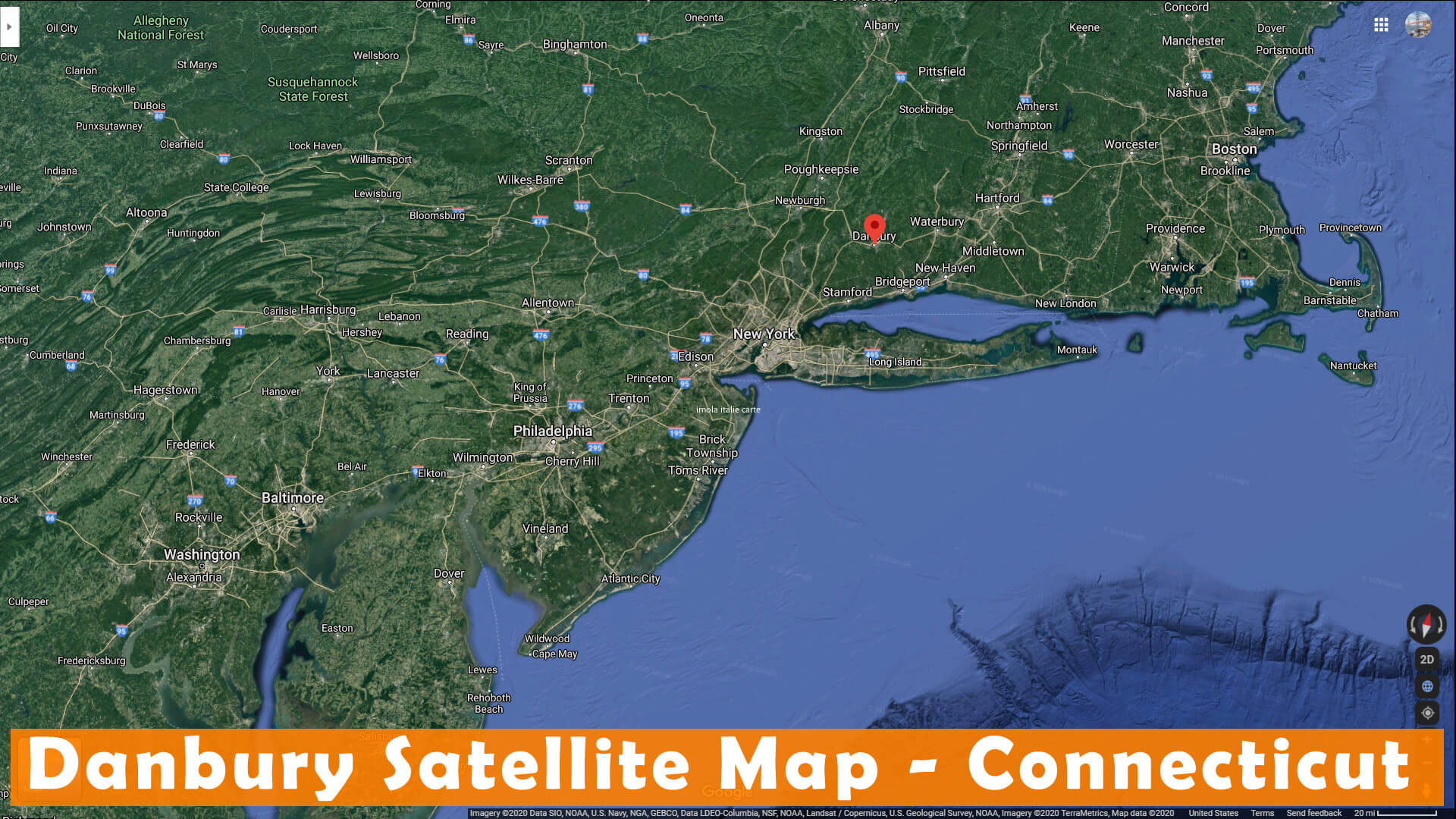Danbury, Connecticut Map