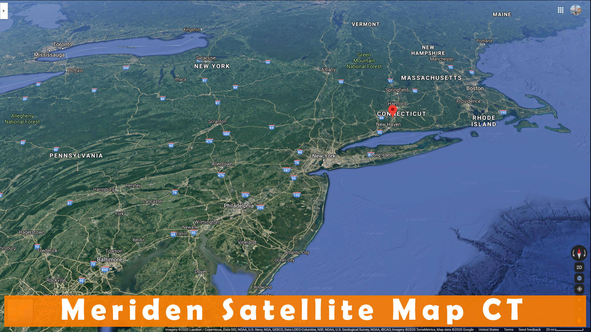 Meriden Connecticut Map - United States