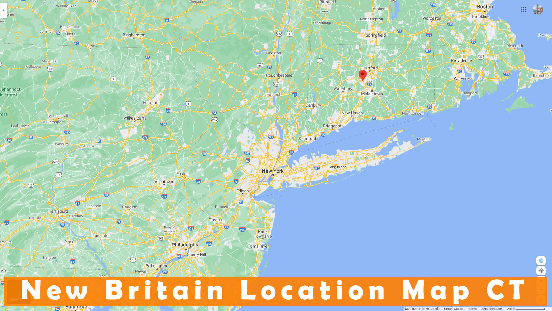 New Britain, Connecticut Map