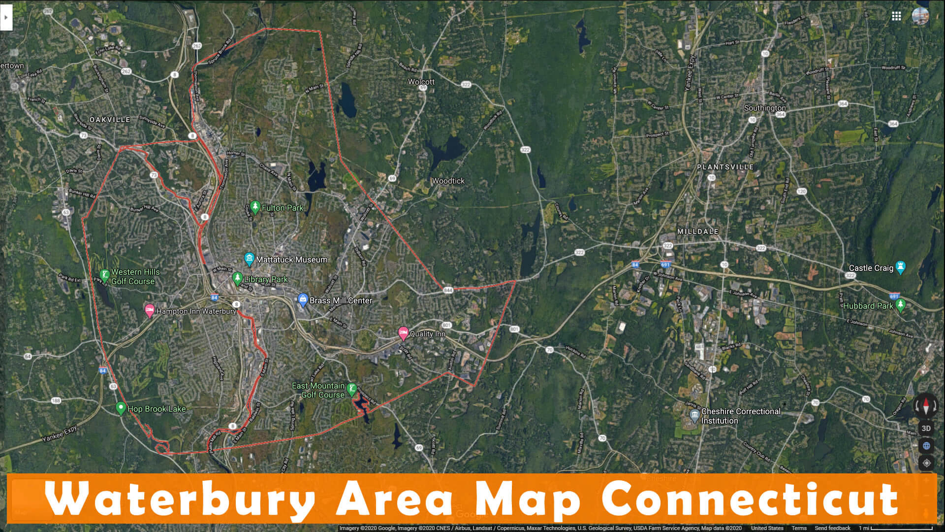 Waterbury, Connecticut Map