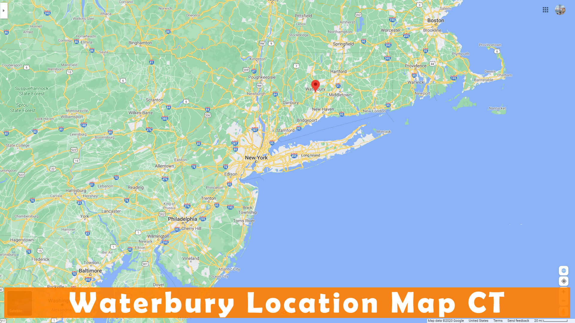 Waterbury, Connecticut Map