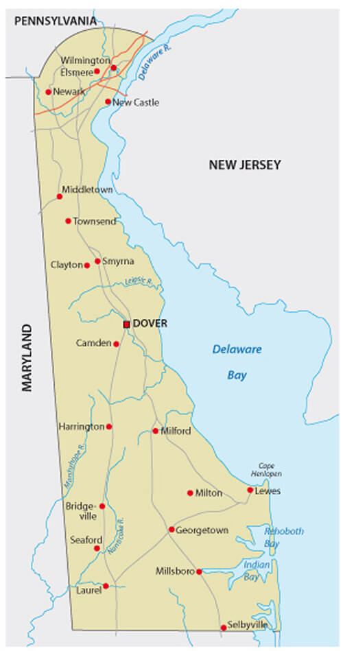 Delaware State Maps - USA