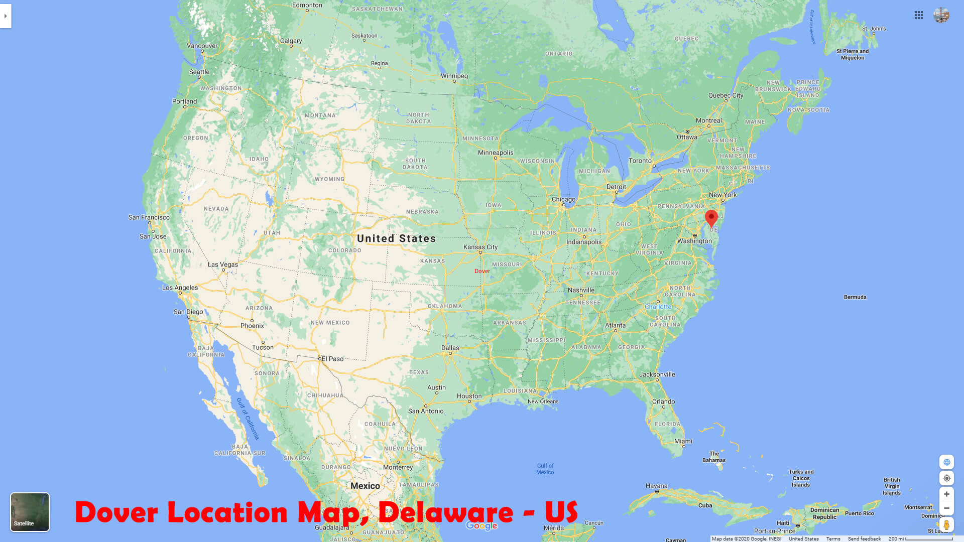 Dover, Delaware Map