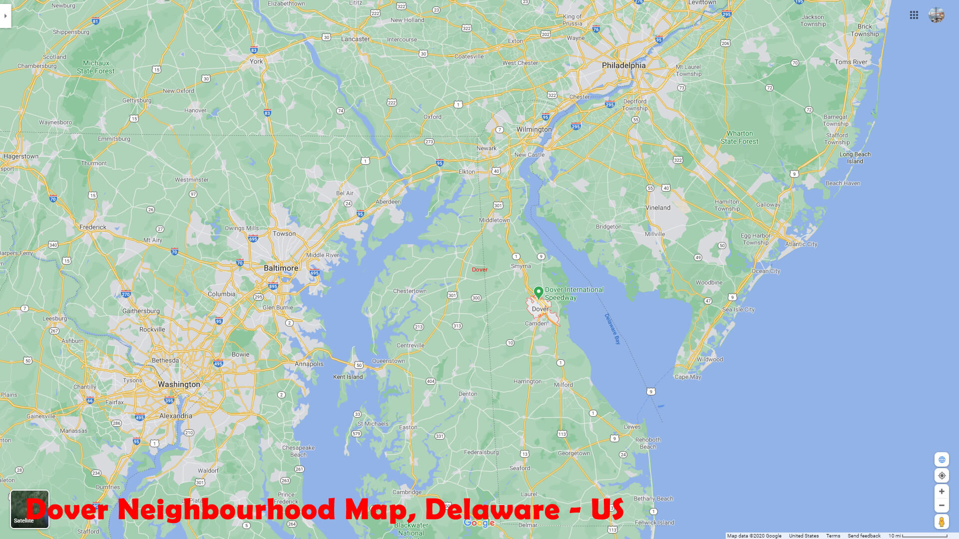 Dover, Delaware Map