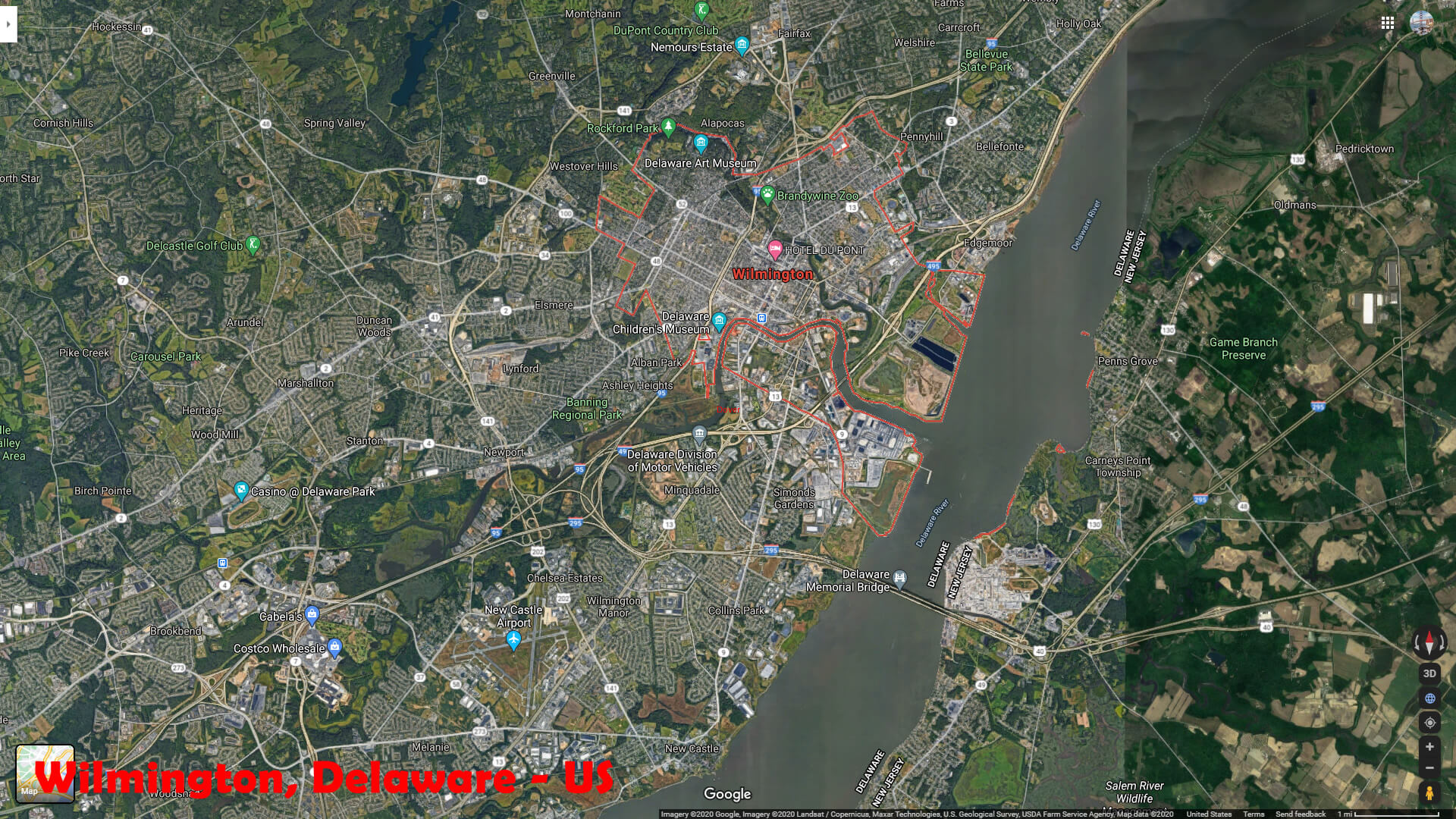 Wilmington, Delaware Map