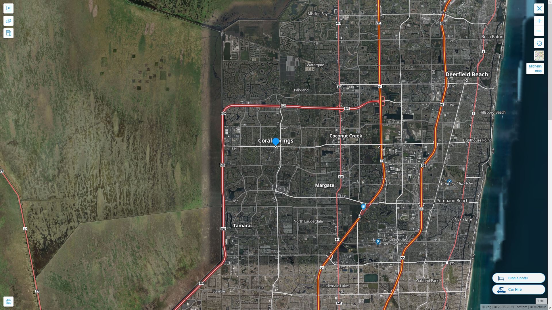 Coral Springs, Florida Map