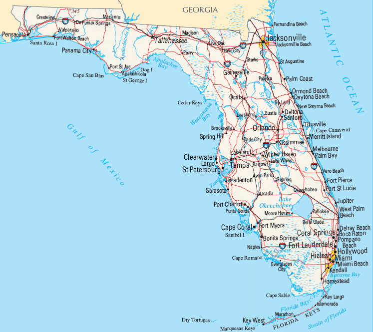 Daytona Beach, Florida Map