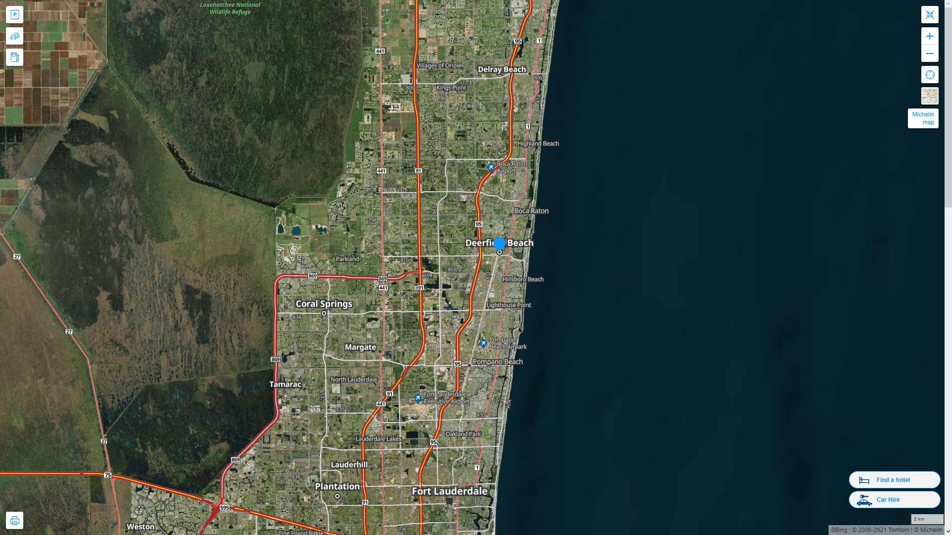 Deerfield Beach, Florida Map