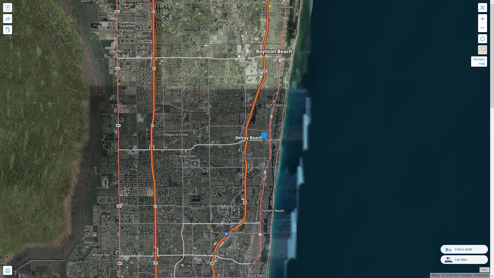 Delray Beach, Florida Map