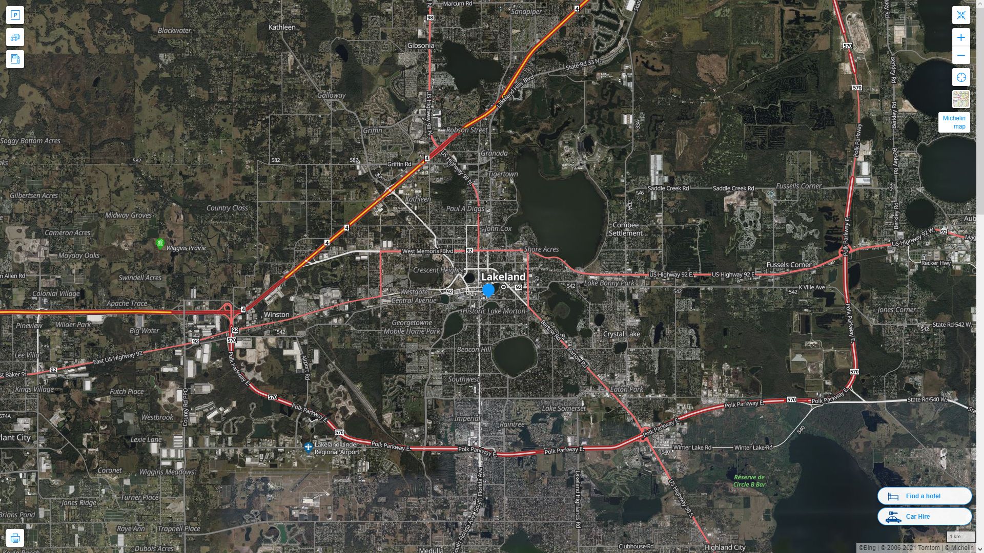 Lakeland, Florida Map