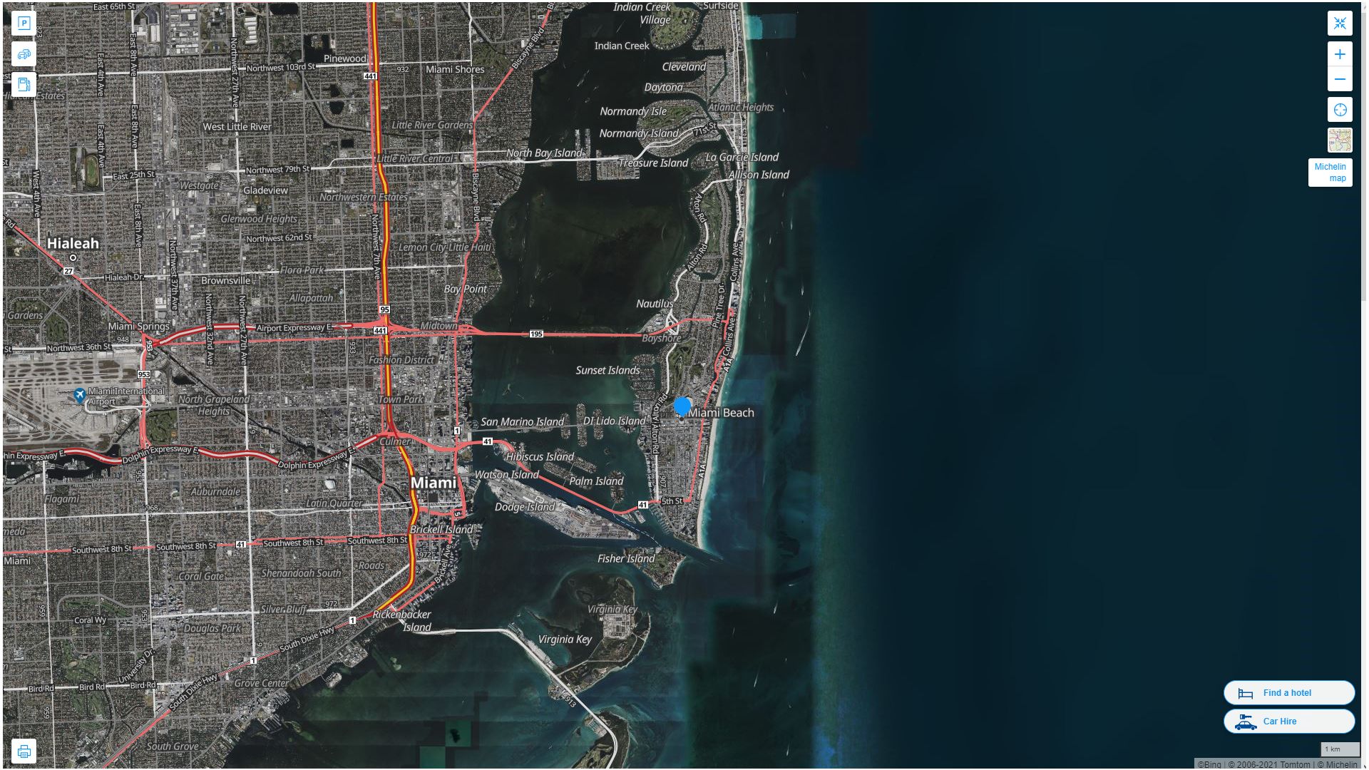 Miami Beach Florida Map - United States