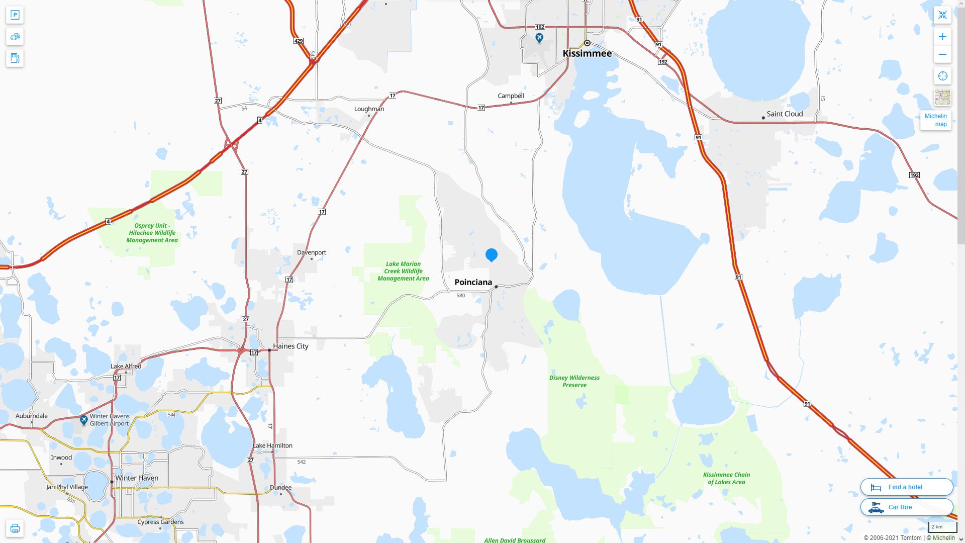 Poinciana, Florida Map