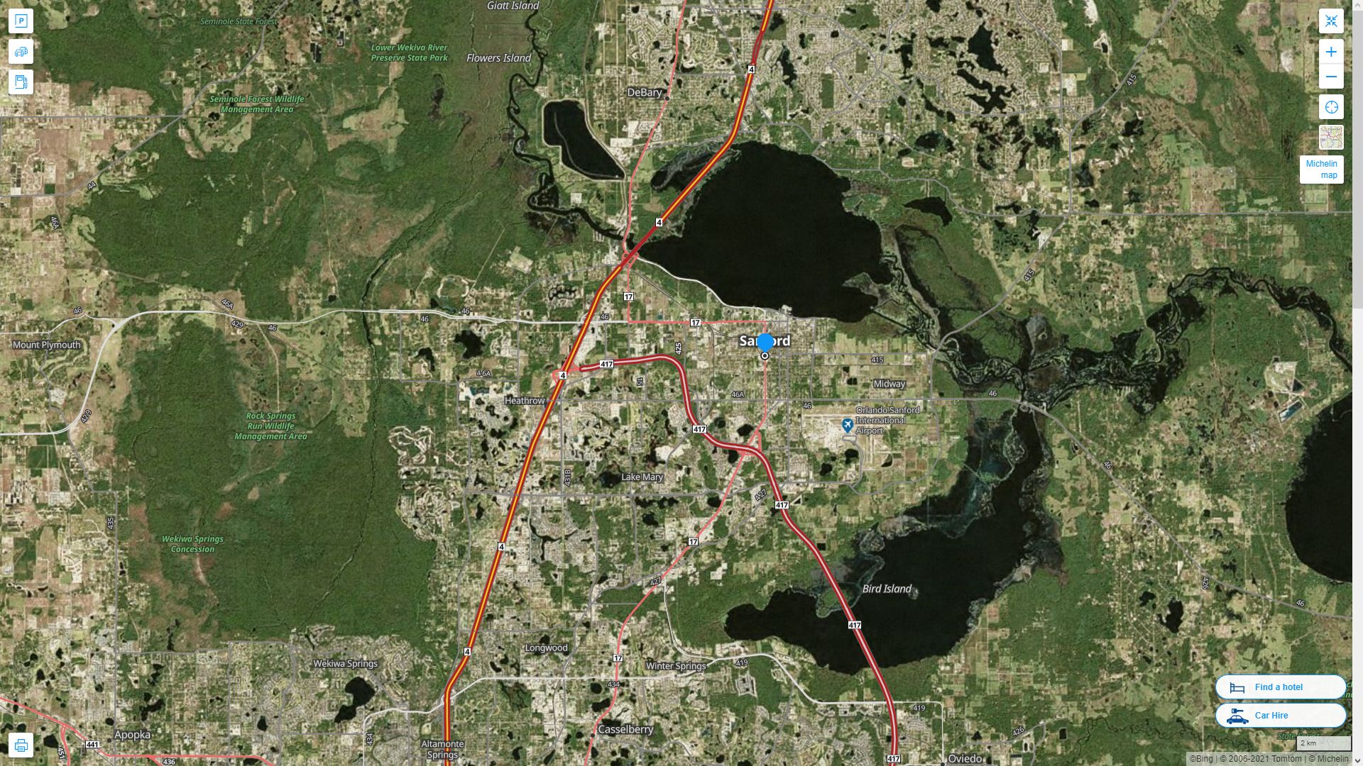 Sanford, Florida Map