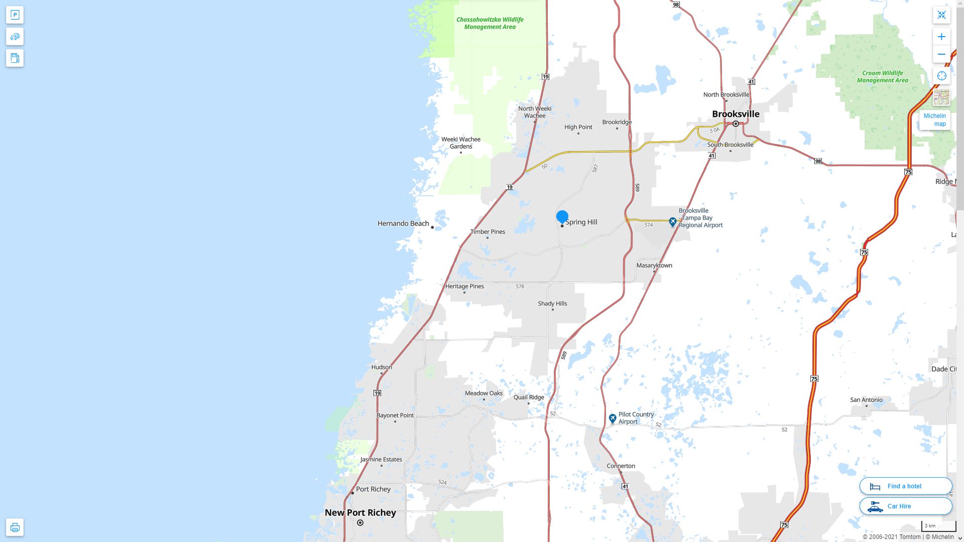 Spring Hill, Florida Map