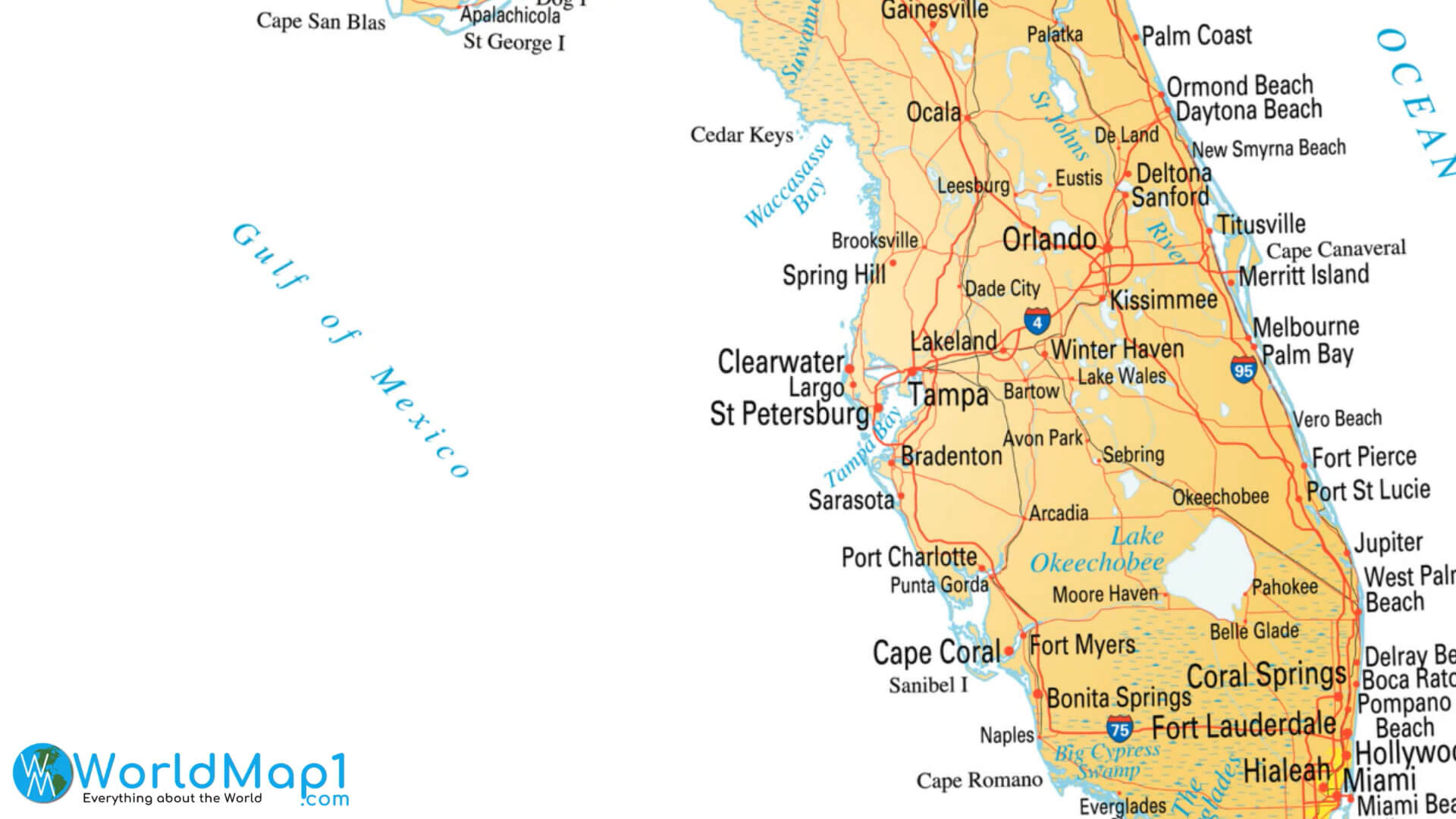 Where is Located Florida in the US and Cities Map of Florida