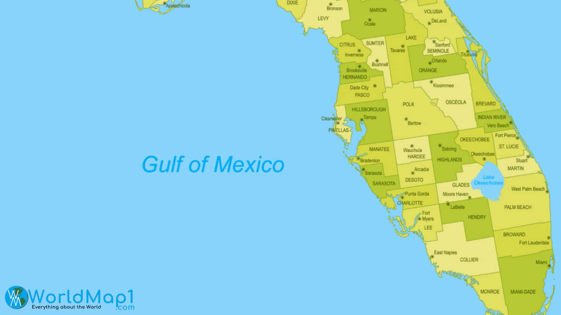 Where is Located Florida in the US and Cities Map of Florida