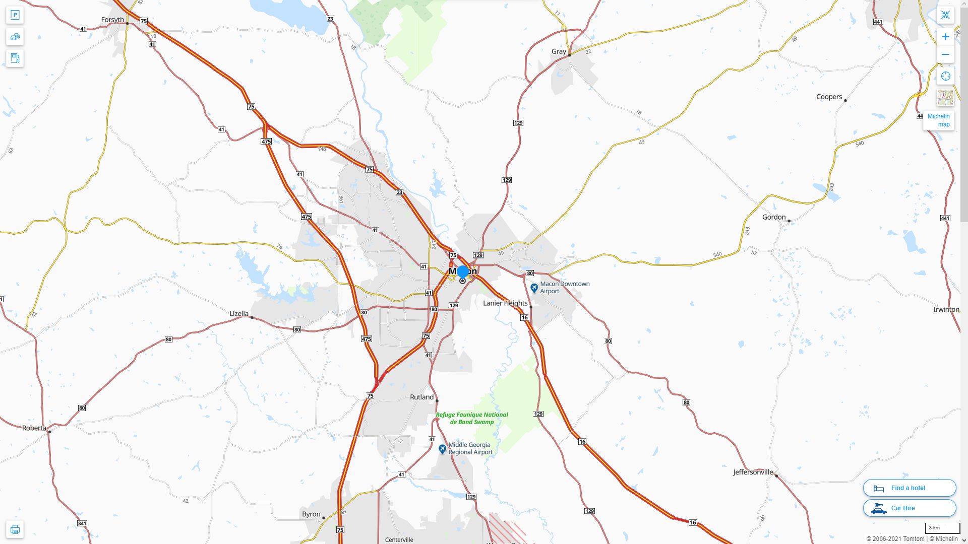 Macon, Georgia Map